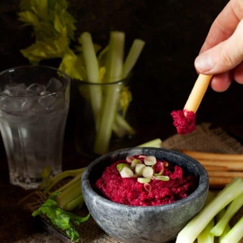 Healthy Beetroot Hummus - Little Sugar Snaps