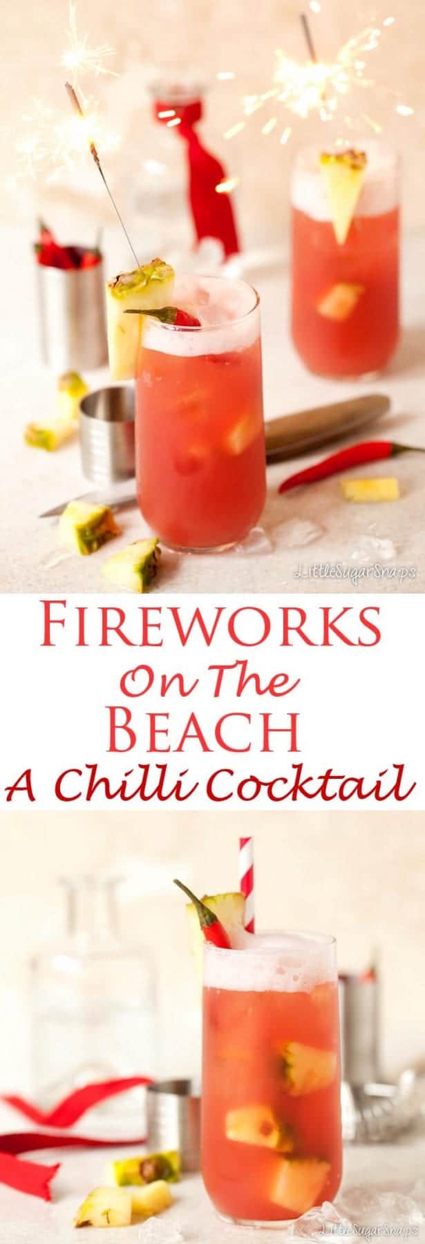 Fireworks on the Beach - A Chilli Vodka Cocktail - Little Sugar Snaps