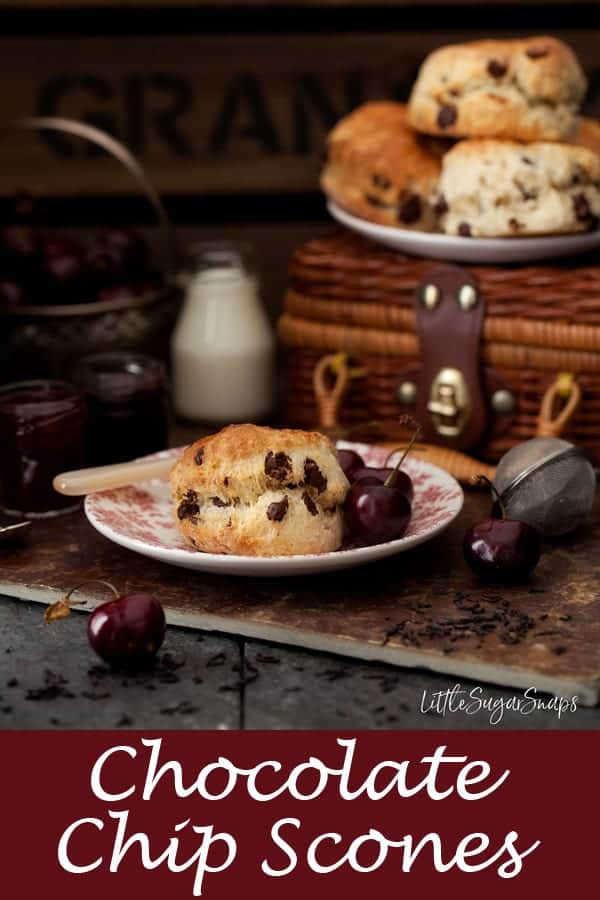 Chocolate Cream Tea with Chocolate Chip Scones - Little Sugar Snaps