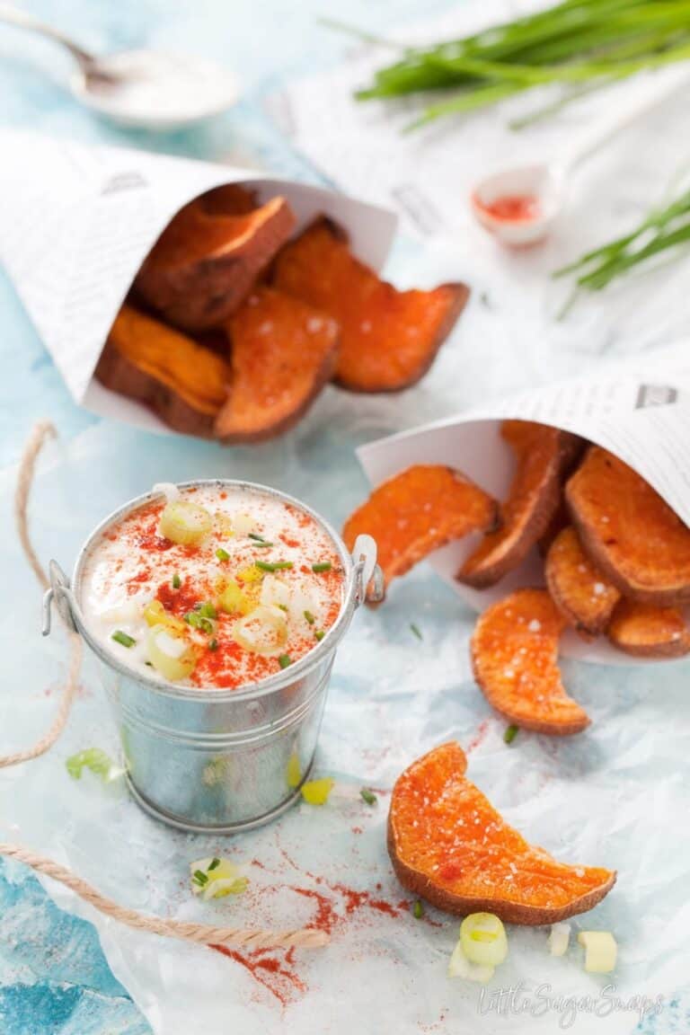 Paprika Dip with Spring Onion & Chives - Little Sugar Snaps