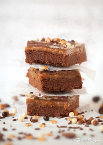 Chocolate Caramel Shortbread Bars - Little Sugar Snaps