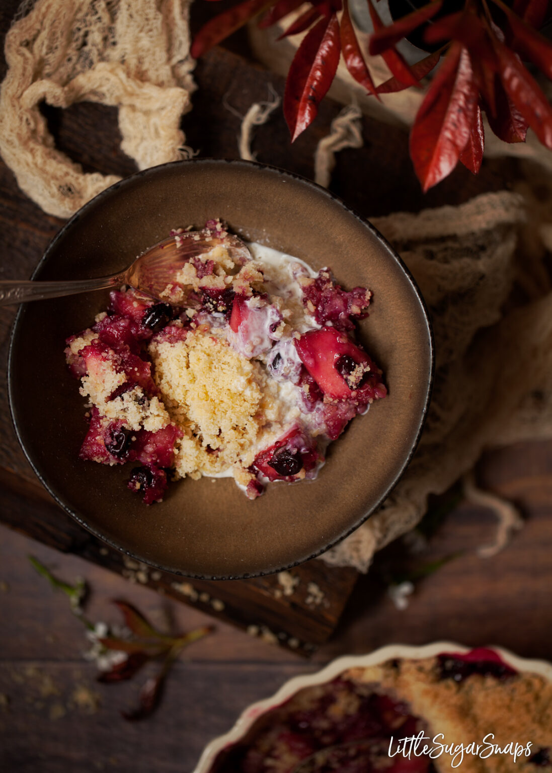 Apple and Blackcurrant Crumble - Littlesugarsnaps
