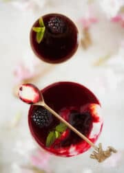 Lemon Posset with Blackberry Sauce - Little Sugar Snaps
