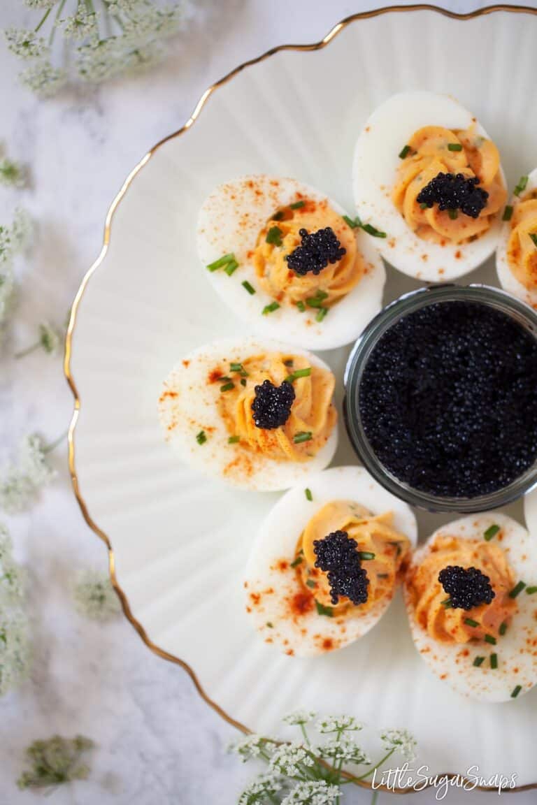 Devilled Eggs with Caviar - Little Sugar Snaps