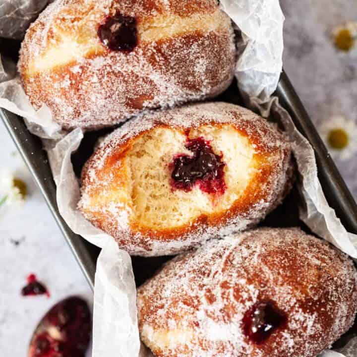 Sugared Jam Doughnuts - Little Sugar Snaps