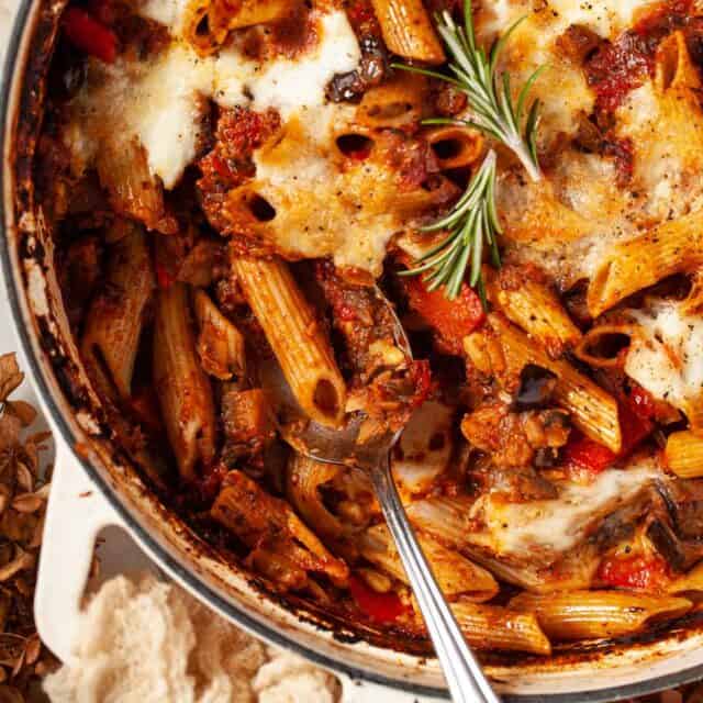 Pasta Al Forno (Pasta Bake with Aubergine) - Little Sugar Snaps