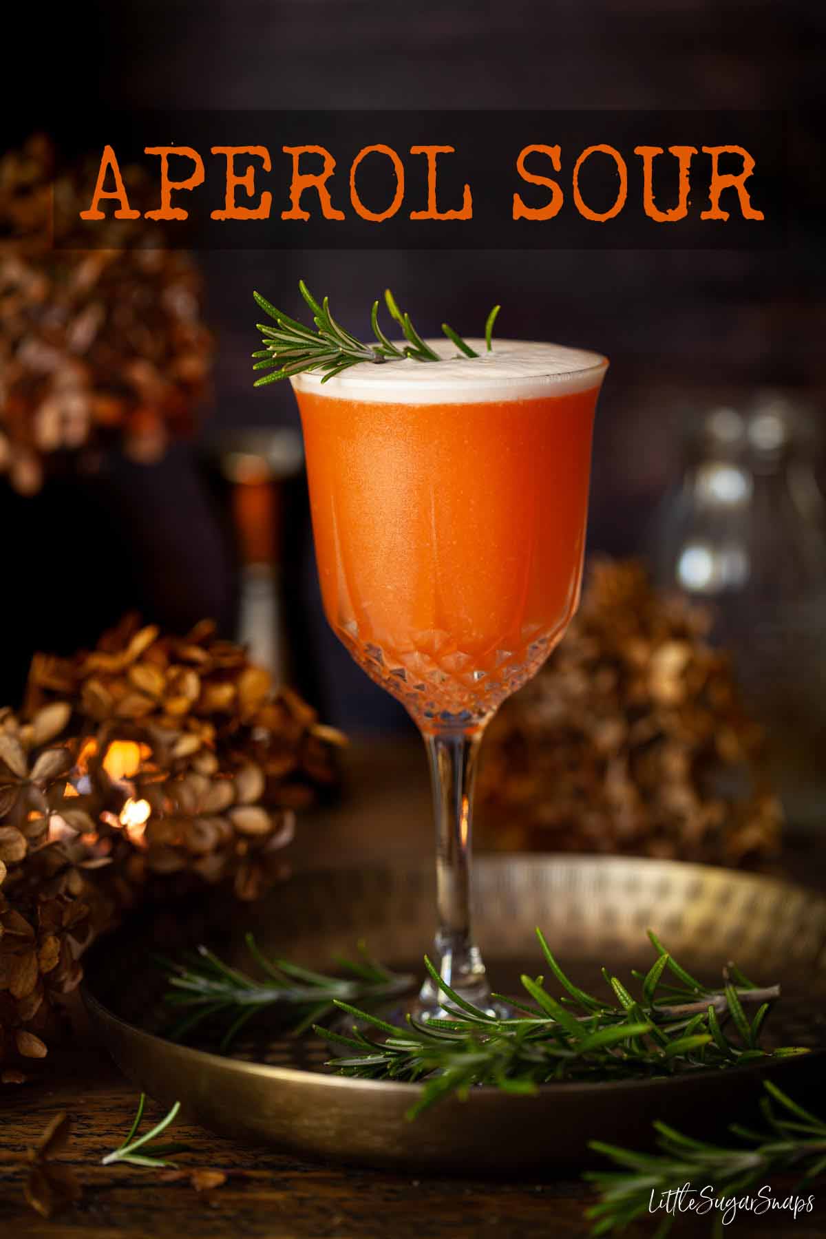 Aperol Sour with Maple Syrup & Rosemary - Little Sugar Snaps