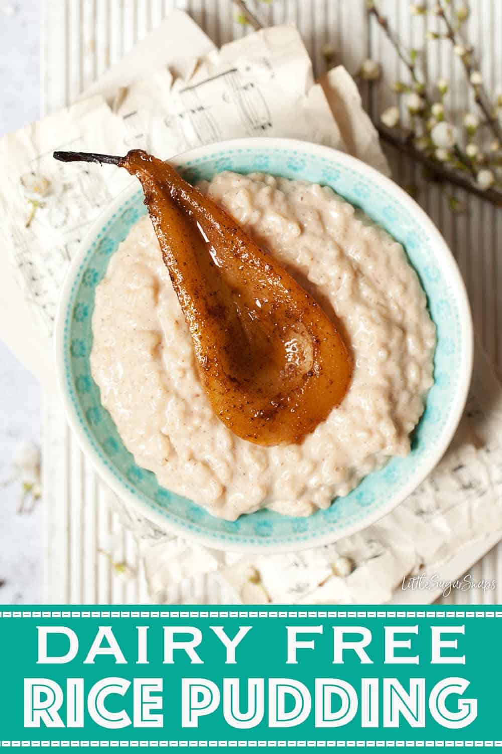 Vegan Rice Pudding with Spiced Pears - Little Sugar Snaps