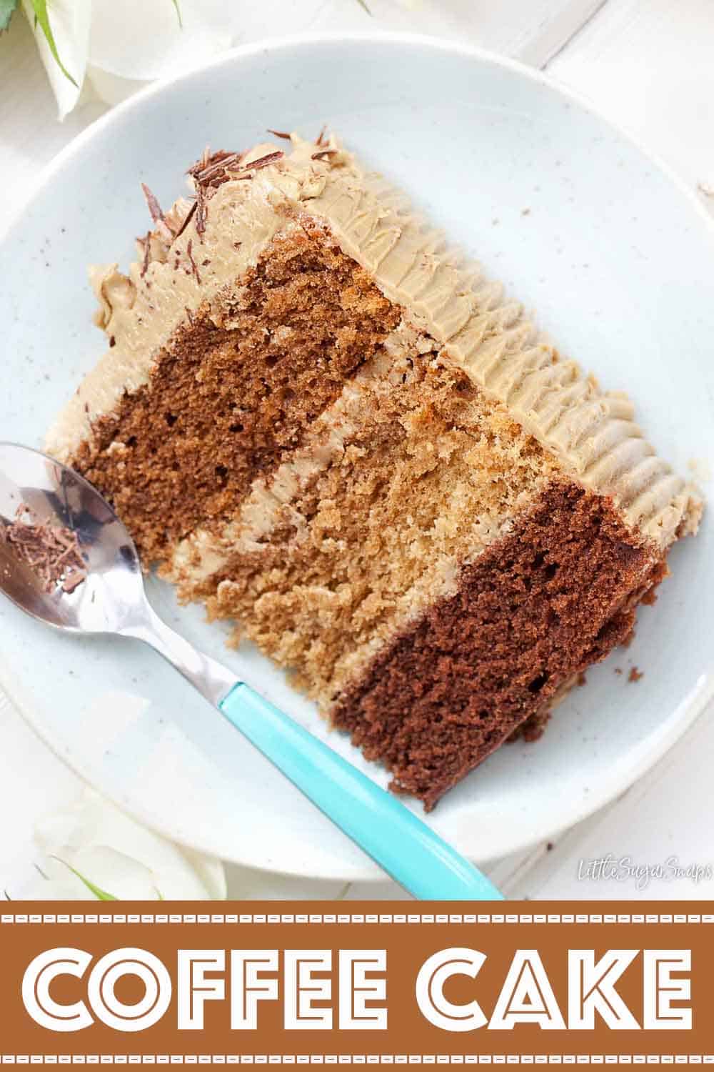 Coffee Flavoured Cake (Three Layers) - Little Sugar Snaps