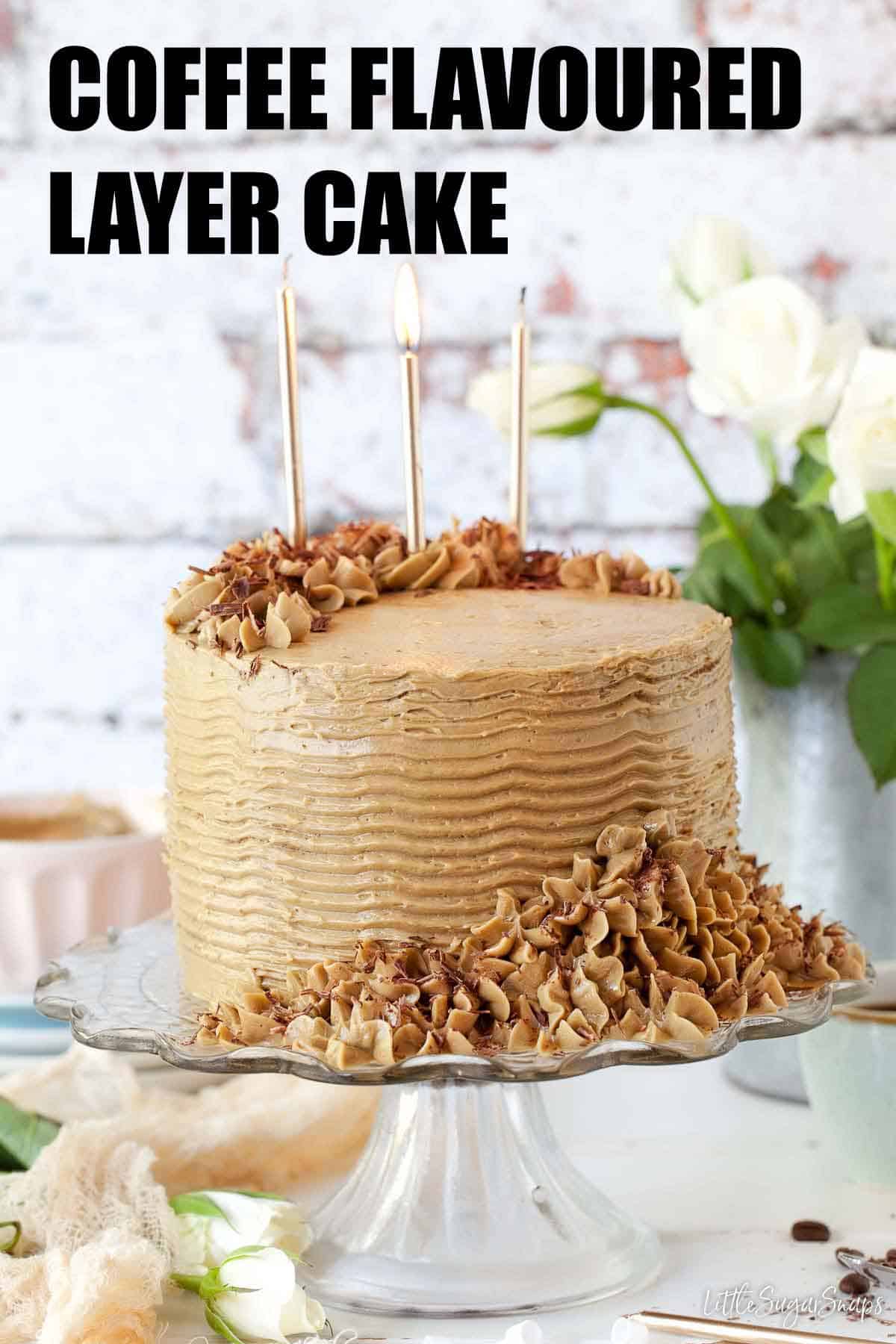 Coffee Flavoured Cake (Three Layers) - Little Sugar Snaps