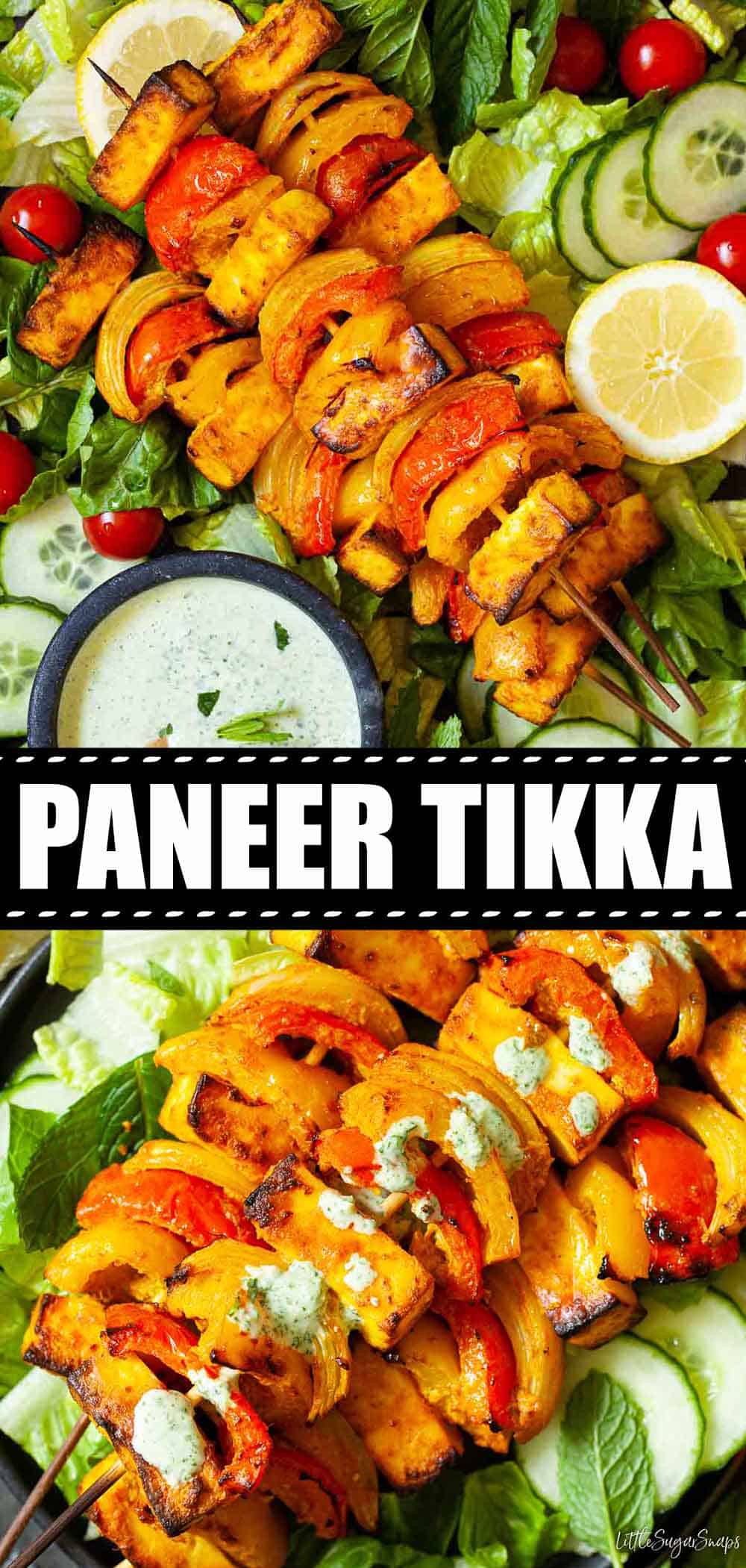 Grilled Paneer Tikka Sticks - Little Sugar Snaps