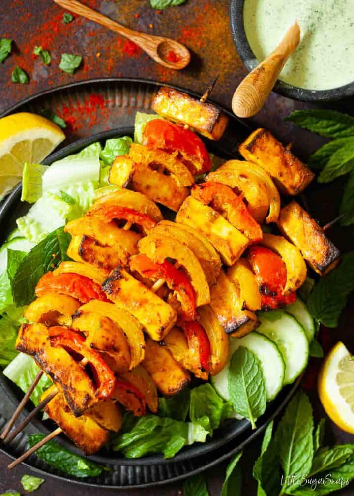 Grilled Paneer Tikka Sticks - Little Sugar Snaps