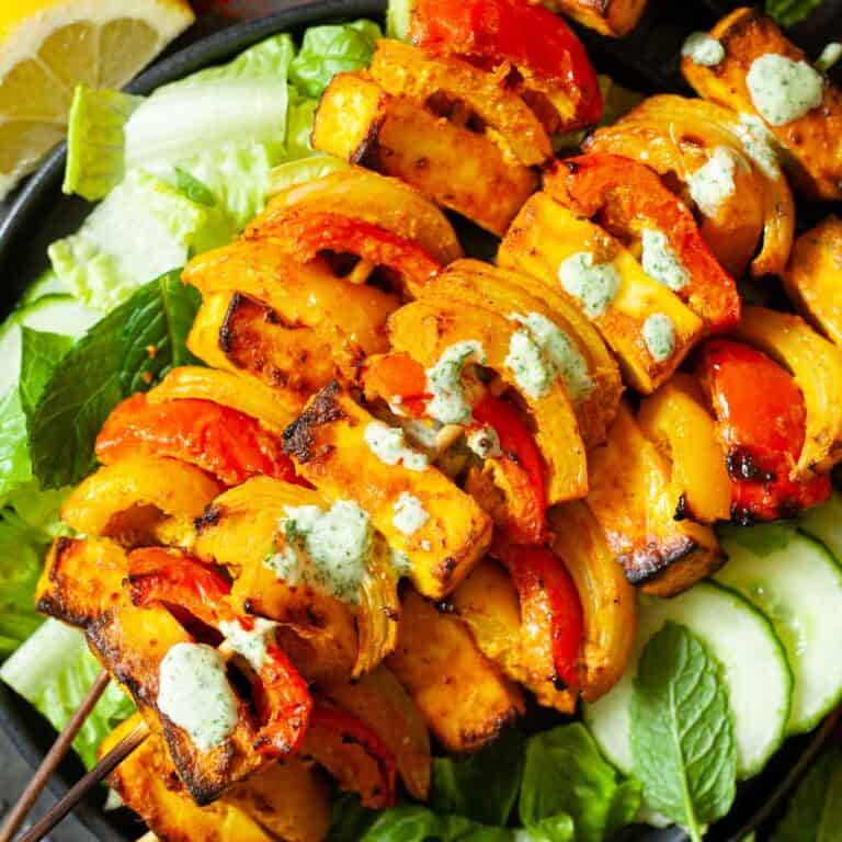 Grilled Paneer Tikka Sticks - Little Sugar Snaps