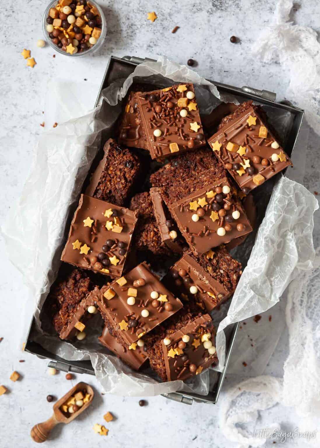 Australian Crunchie (Coconut Chocolate Slice) - Little Sugar Snaps