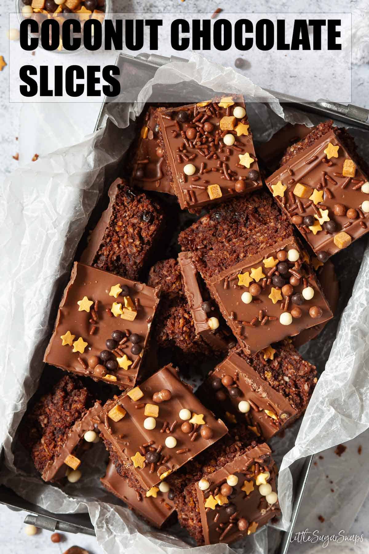 Australian Crunchie (Coconut Chocolate Slice) - Little Sugar Snaps