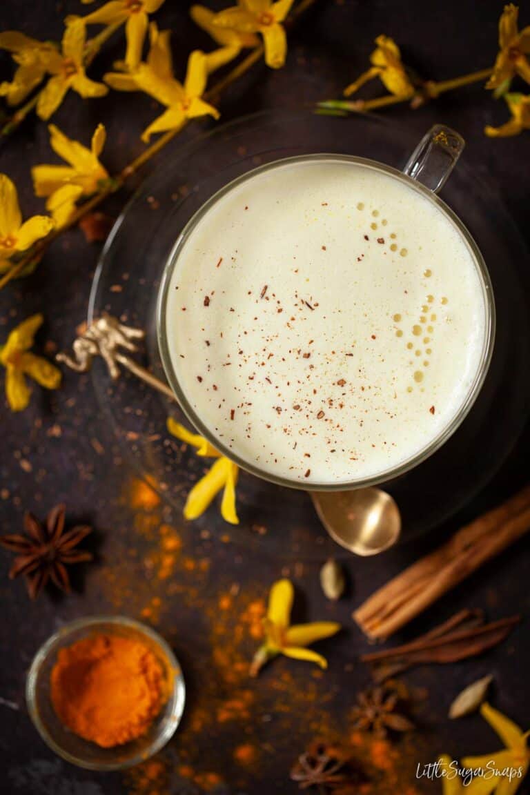 Golden Milk Latte (Golden Turmeric Milk) - Little Sugar Snaps