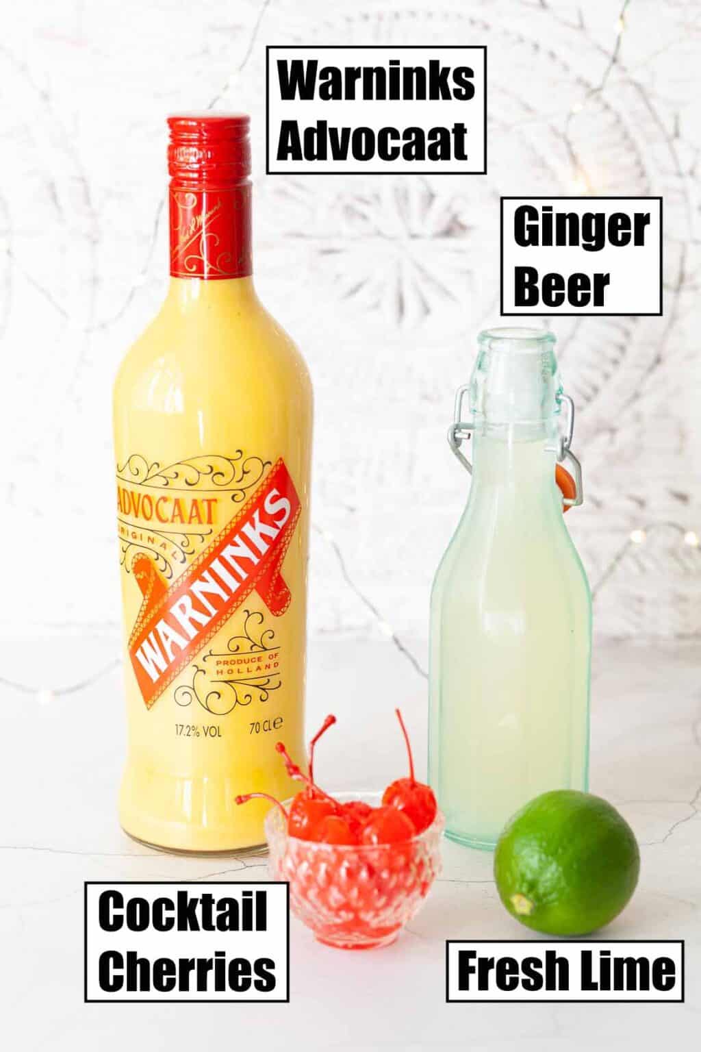 Warninks Advocaat Snowball Cocktail with Ginger Beer - Little Sugar Snaps