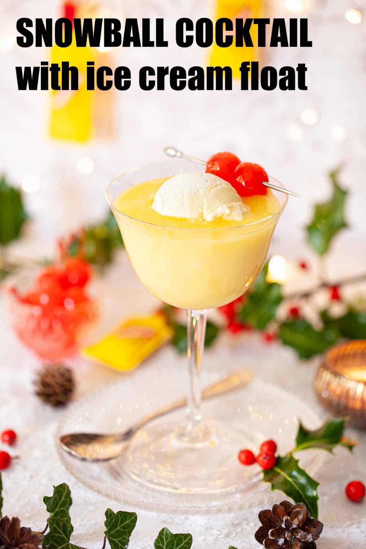 Warninks Advocaat Snowball Cocktail with Ginger Beer - Little Sugar Snaps