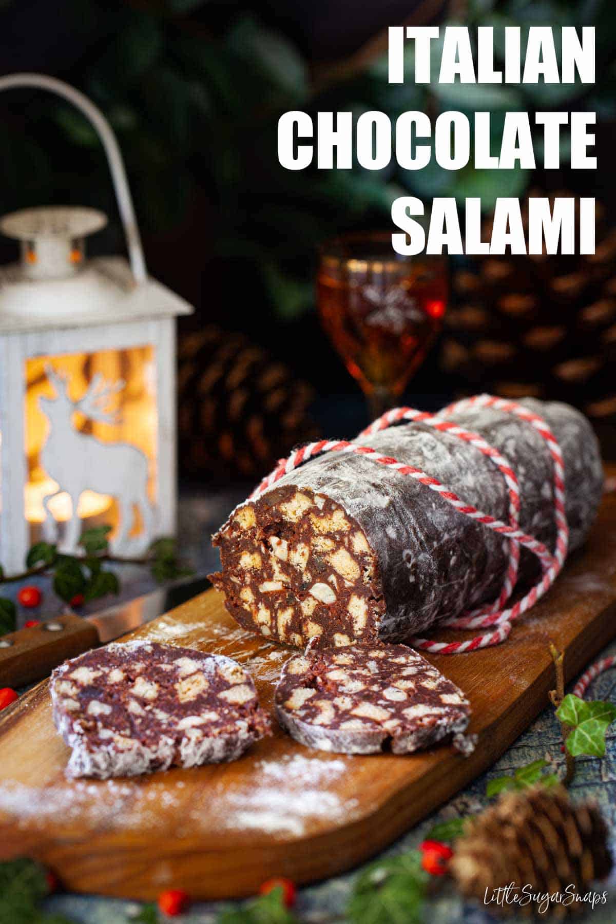 Easy Italian Chocolate Salami - Little Sugar Snaps