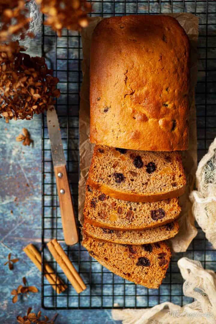 Tea Bread with Cinnamon and Cherries - Little Sugar Snaps