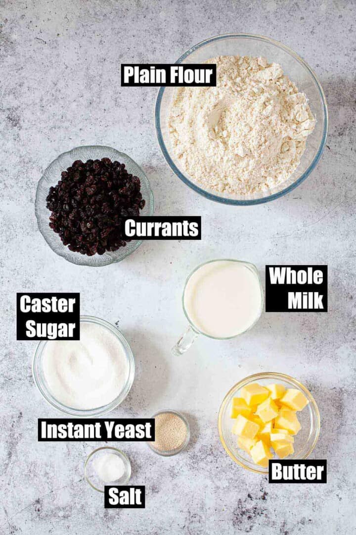 Currant Buns (Belvoir Castle Buns) - Little Sugar Snaps