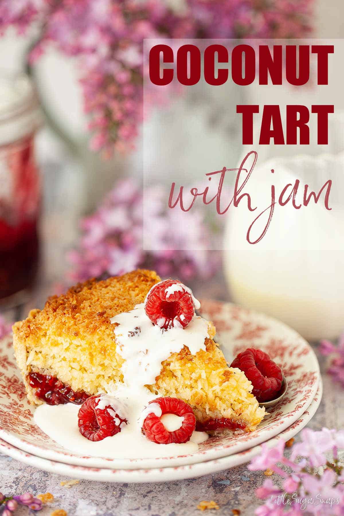Coconut Tart with Jam - Little Sugar Snaps