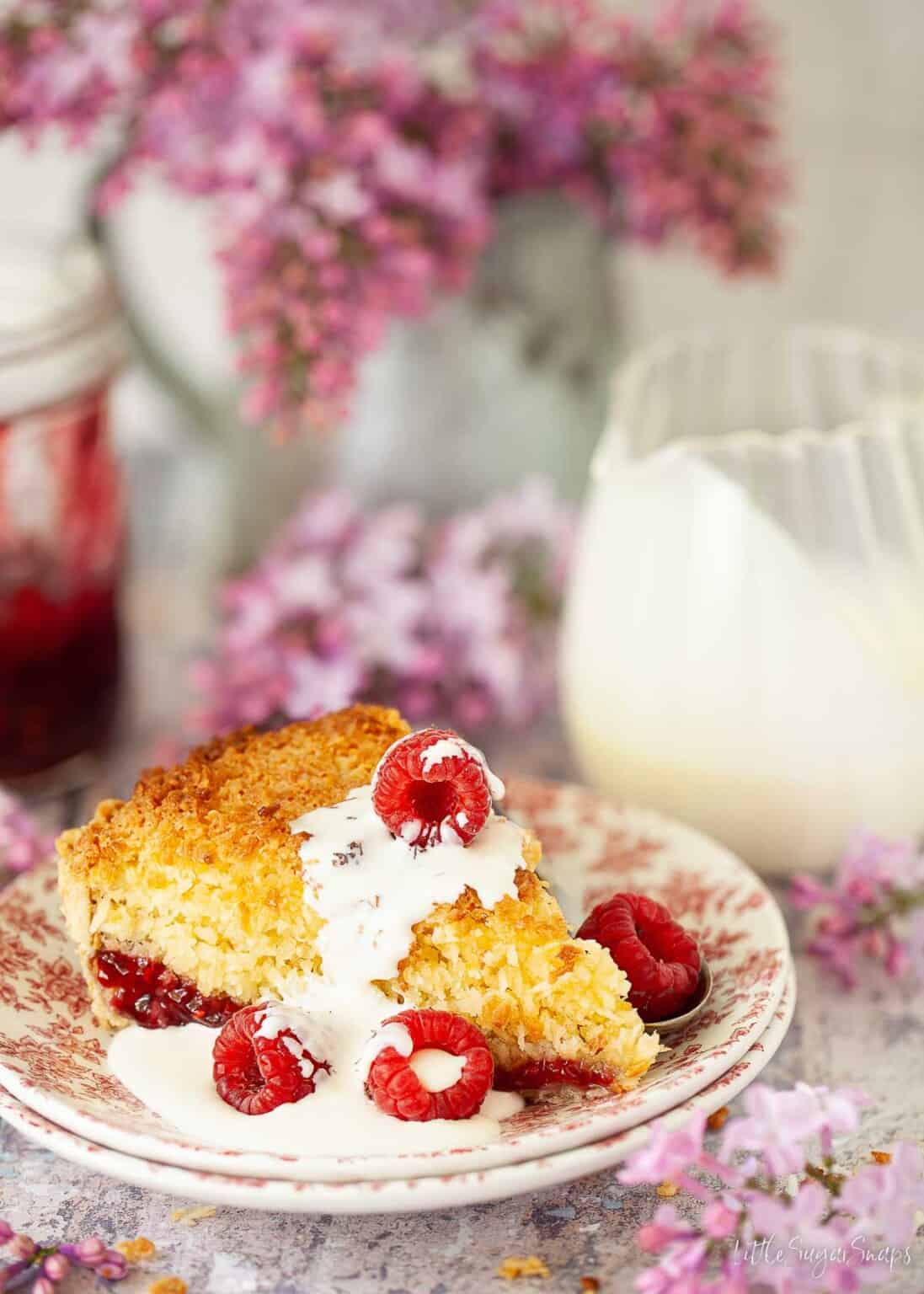 Coconut Tart with Jam - Little Sugar Snaps