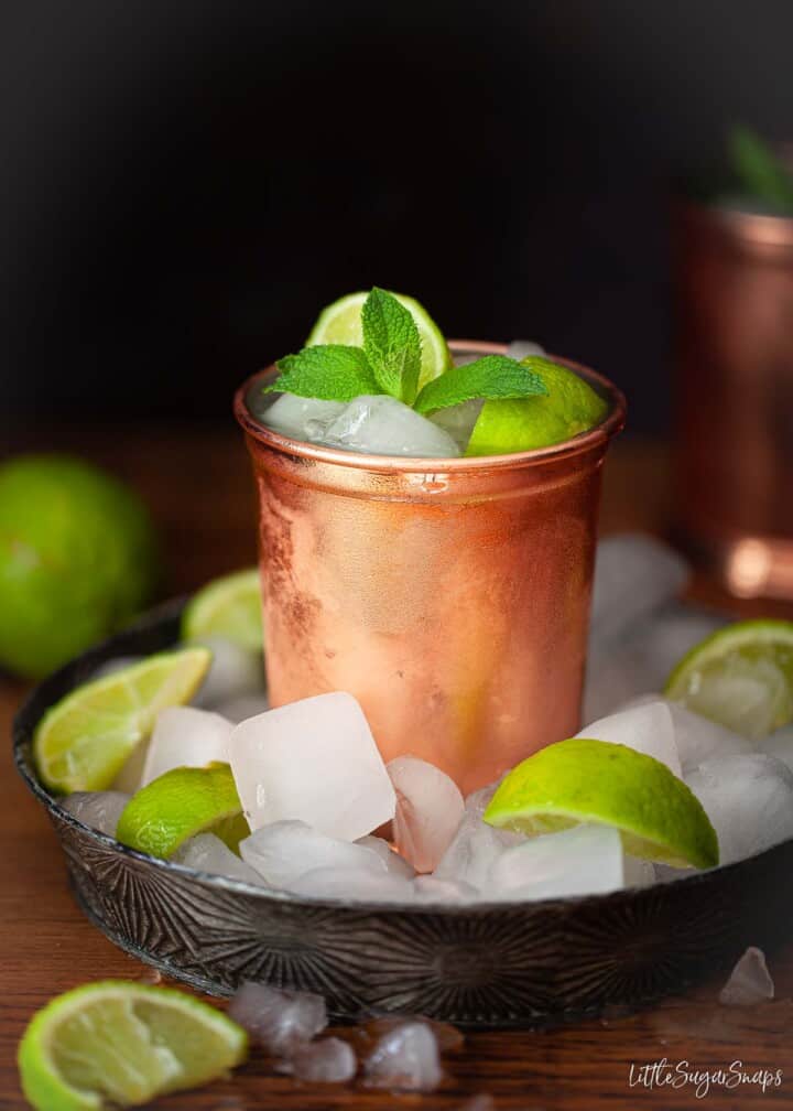 London Mule Cocktail with Gin and Ginger Beer - Little Sugar Snaps