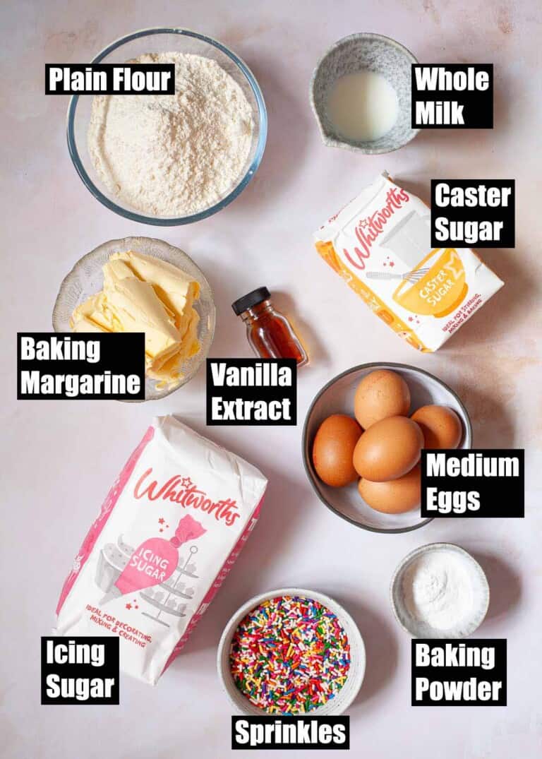 Old School Sponge Cake (glacé icing, sprinkles, great with custard ...