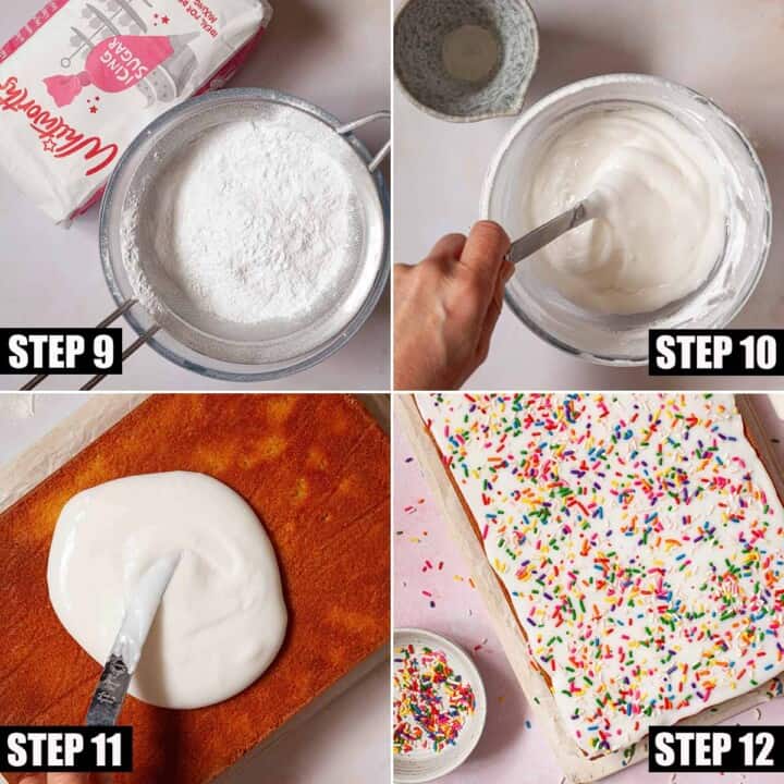 Old School Sponge Cake (glacé icing, sprinkles, great with custard ...