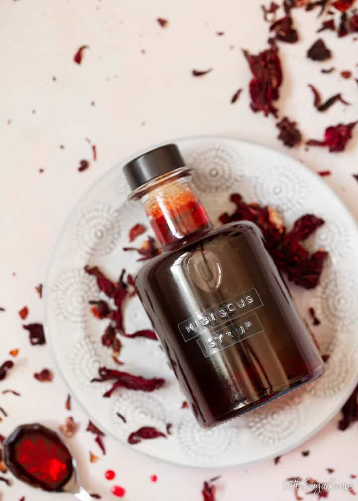 Hibiscus Syrup for Cocktails - Little Sugar Snaps