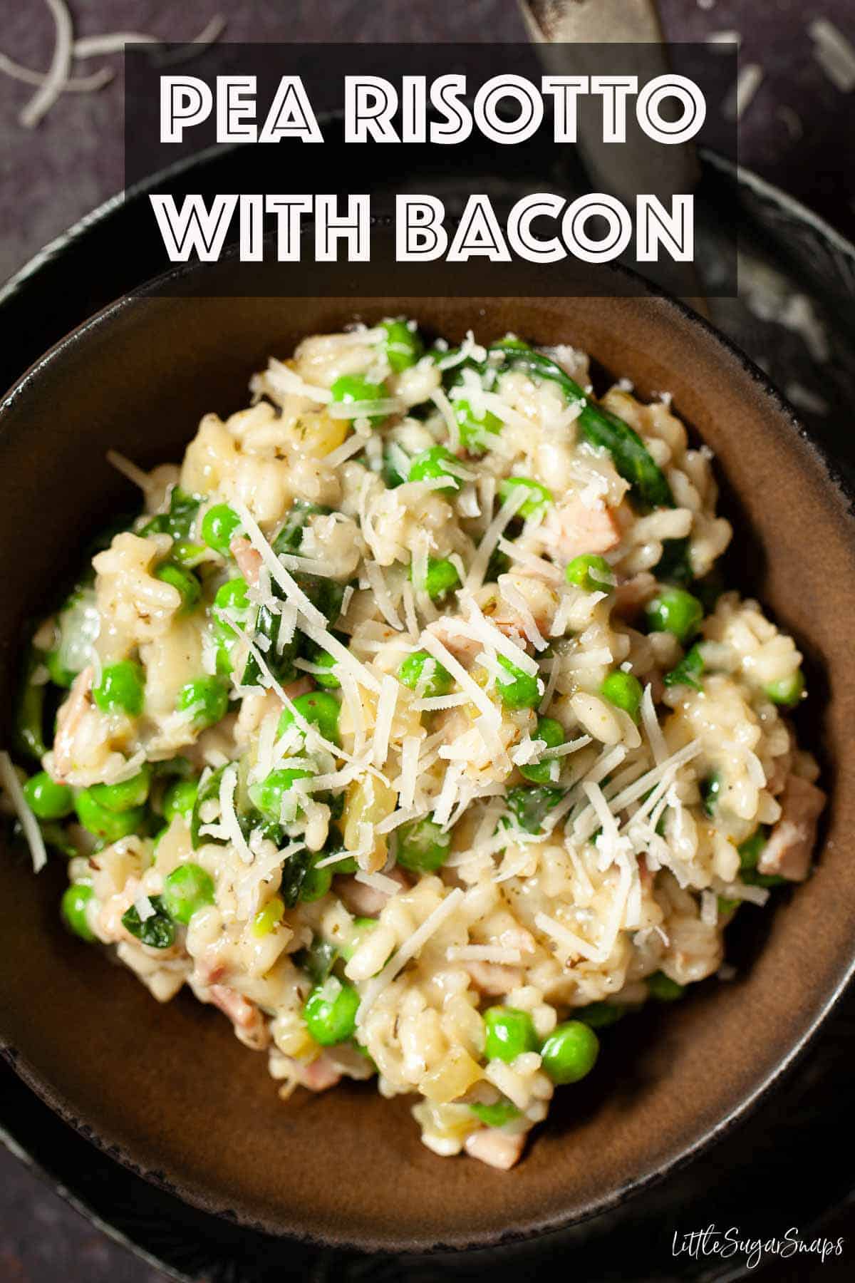 Pea and Bacon Risotto - Little Sugar Snaps