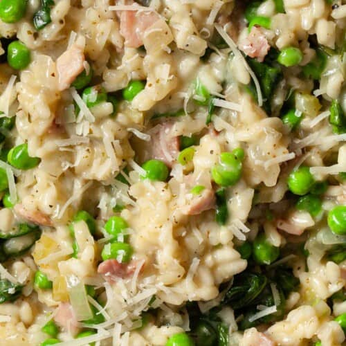 Pea and Bacon Risotto - Little Sugar Snaps