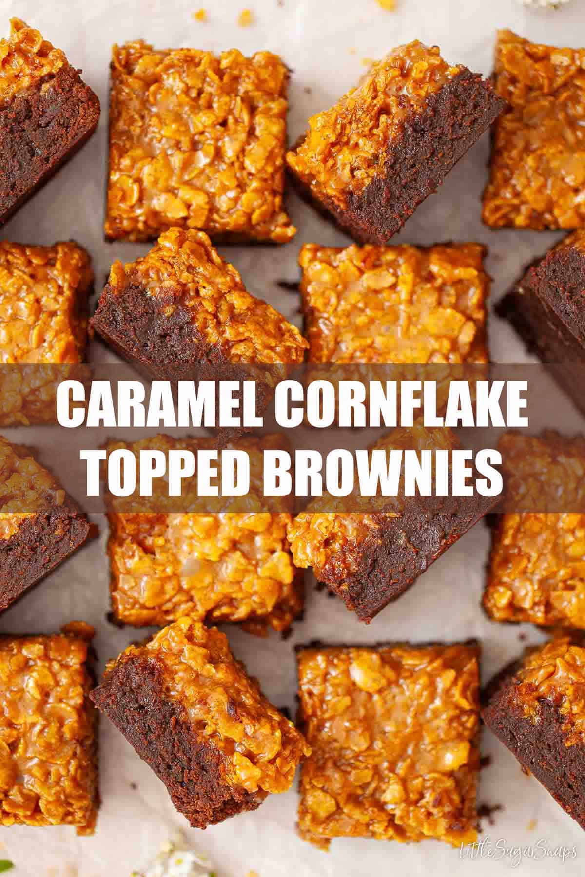Caramel Cornflake Brownies - Little Sugar Snaps