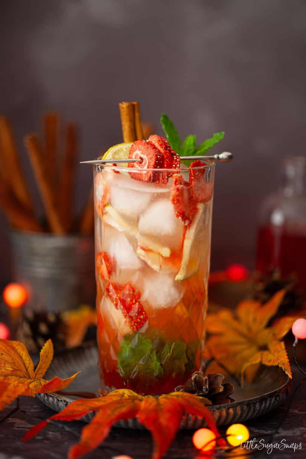 Red Mojito - A Strawberry Syrup Cocktail - Little Sugar Snaps