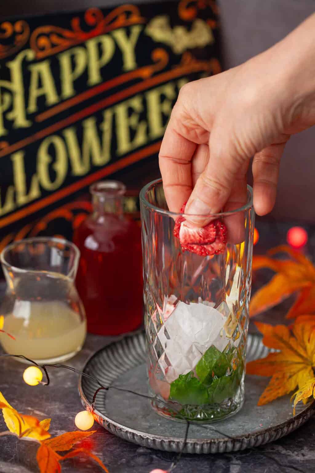 Red Mojito - A Strawberry Syrup Cocktail - Little Sugar Snaps