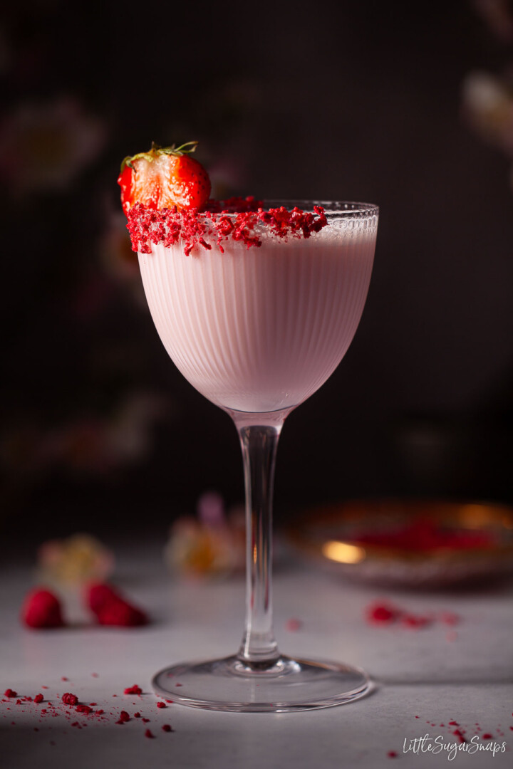 Tequila Rose Cocktail (Strawberry Liqueur Cocktail) - Little Sugar Snaps