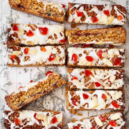 Cherry Bakewell Flapjack - Little Sugar Snaps