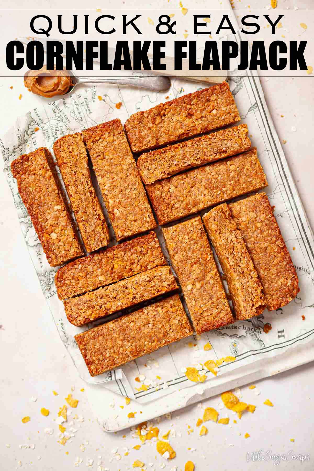 Cornflake Flapjack with Biscoff - Little Sugar Snaps